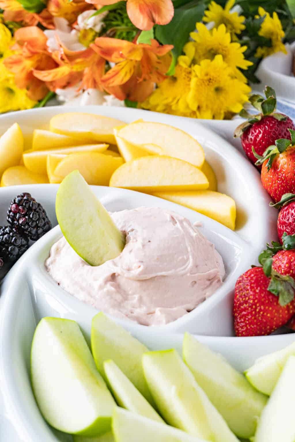 The BEST Strawberry Fruit Dip- Only 3 Ingredients