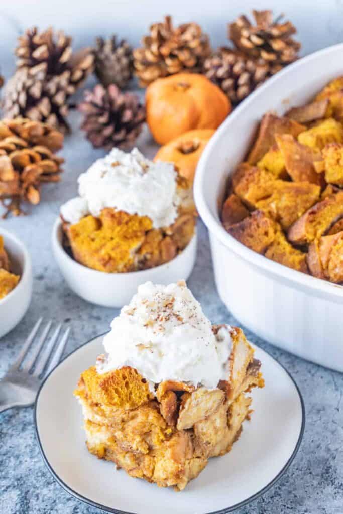 Pumpkin Bread Pudding • A Table Full Of Joy