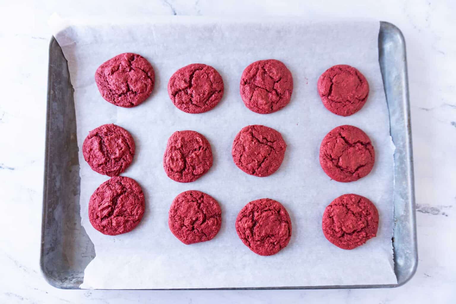 Red Velvet Cookies with Cake Mix • A Table Full Of Joy