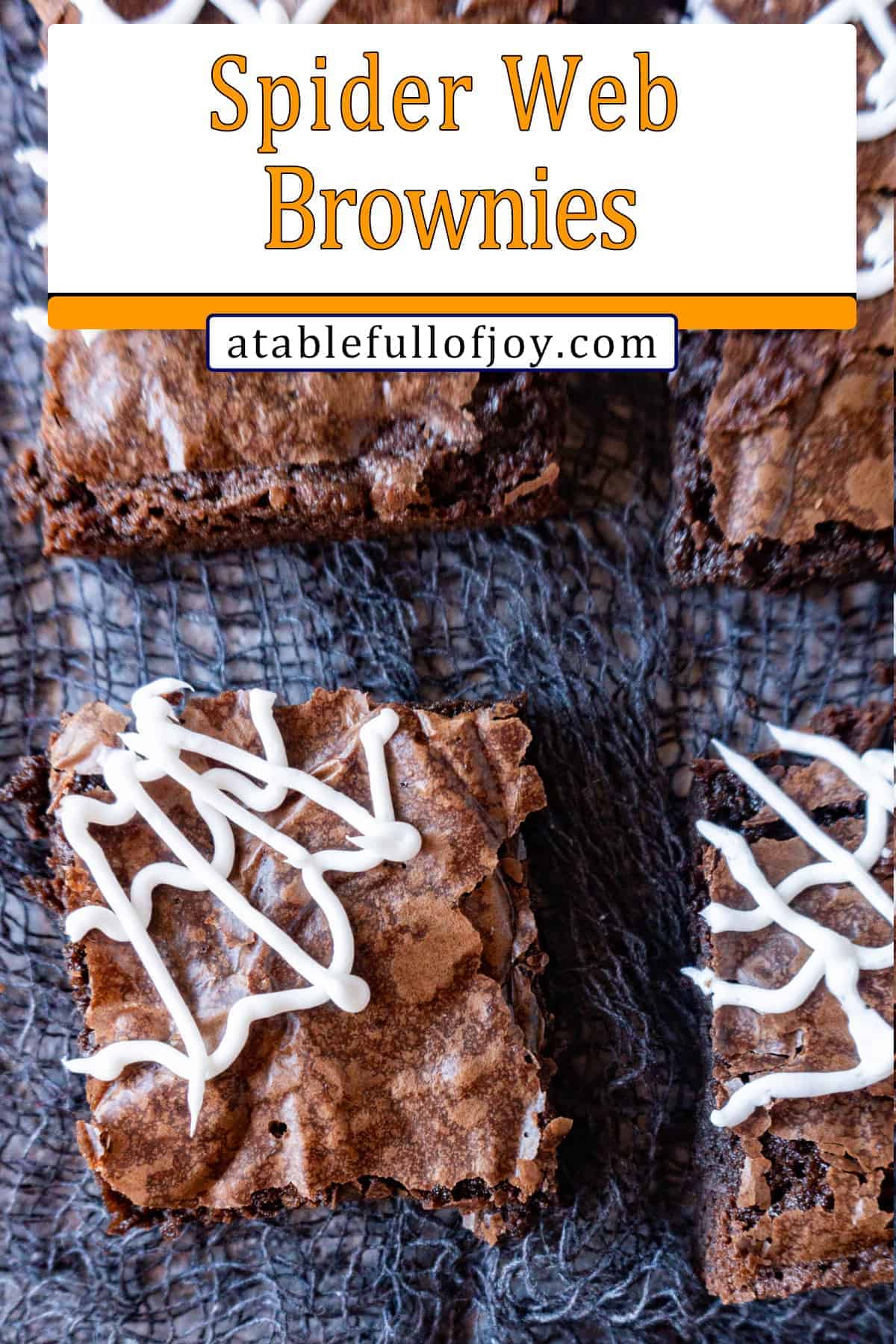 Easy Spider Web Brownies | Step by Step Instructions