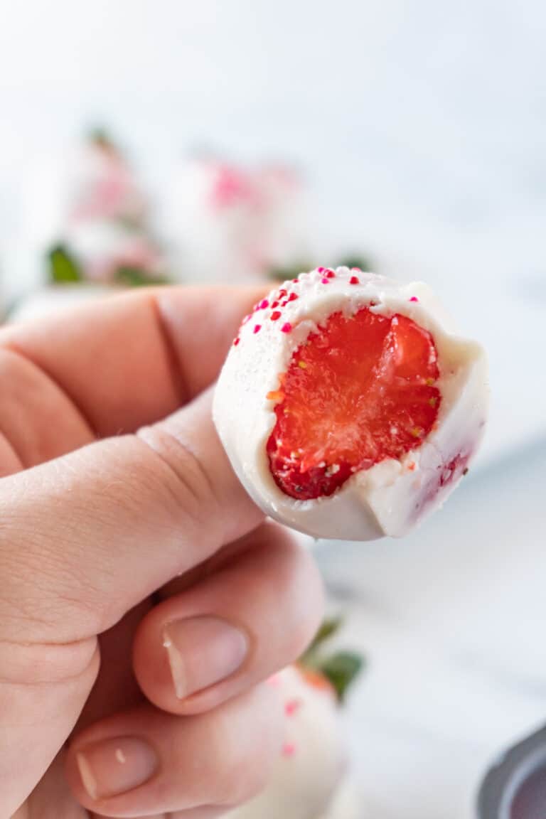 Easy White Chocolate Strawberries • A Table Full Of Joy