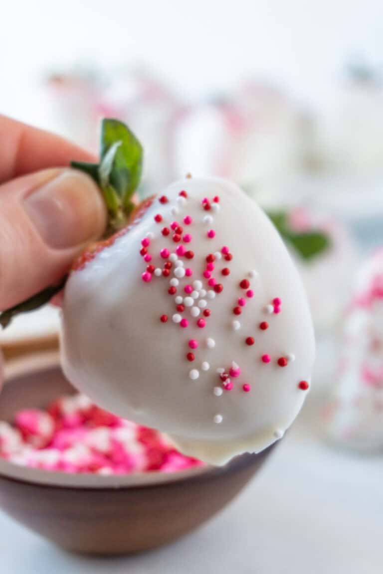 Easy White Chocolate Strawberries • A Table Full Of Joy