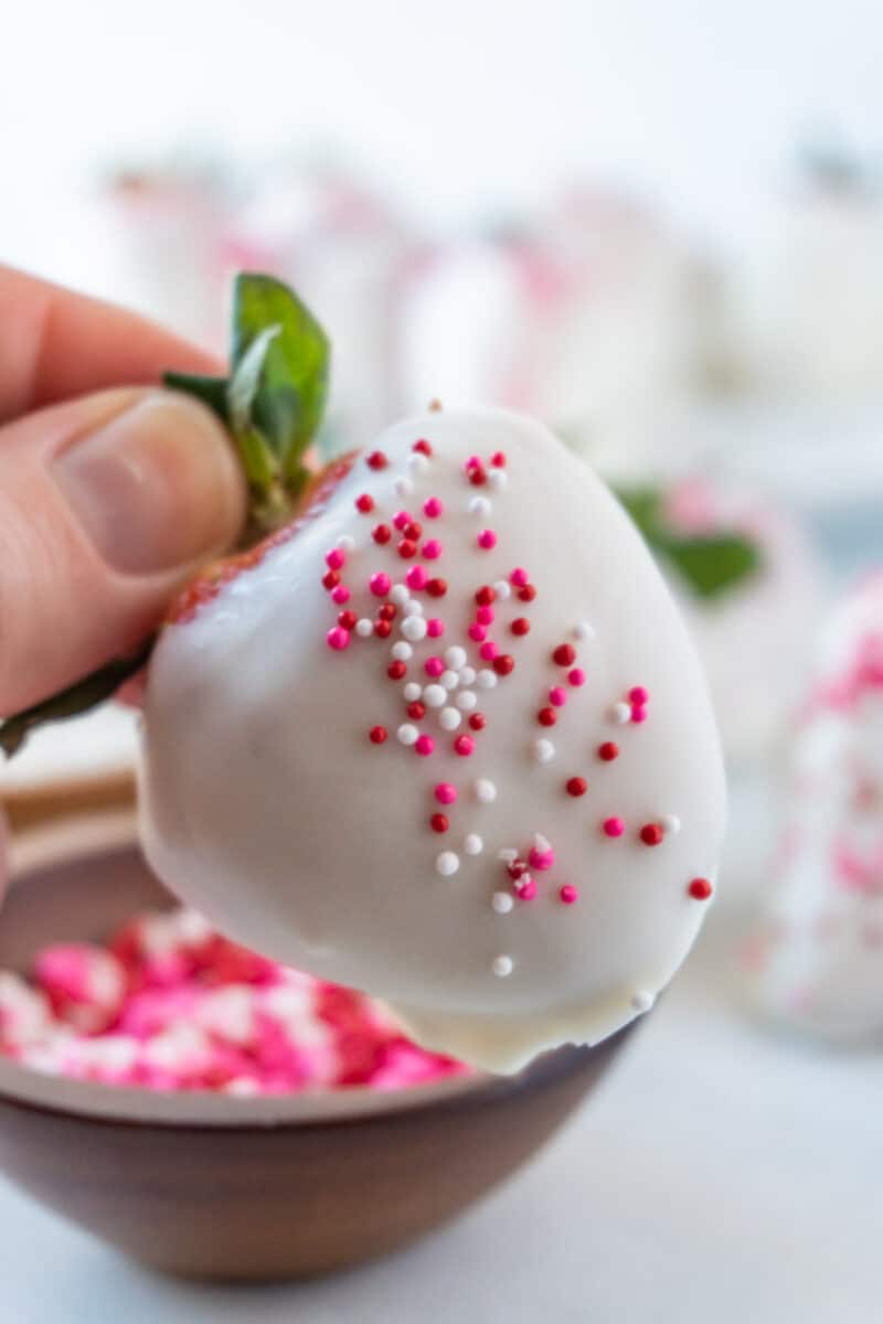 Easy White Chocolate Strawberries • A Table Full Of Joy