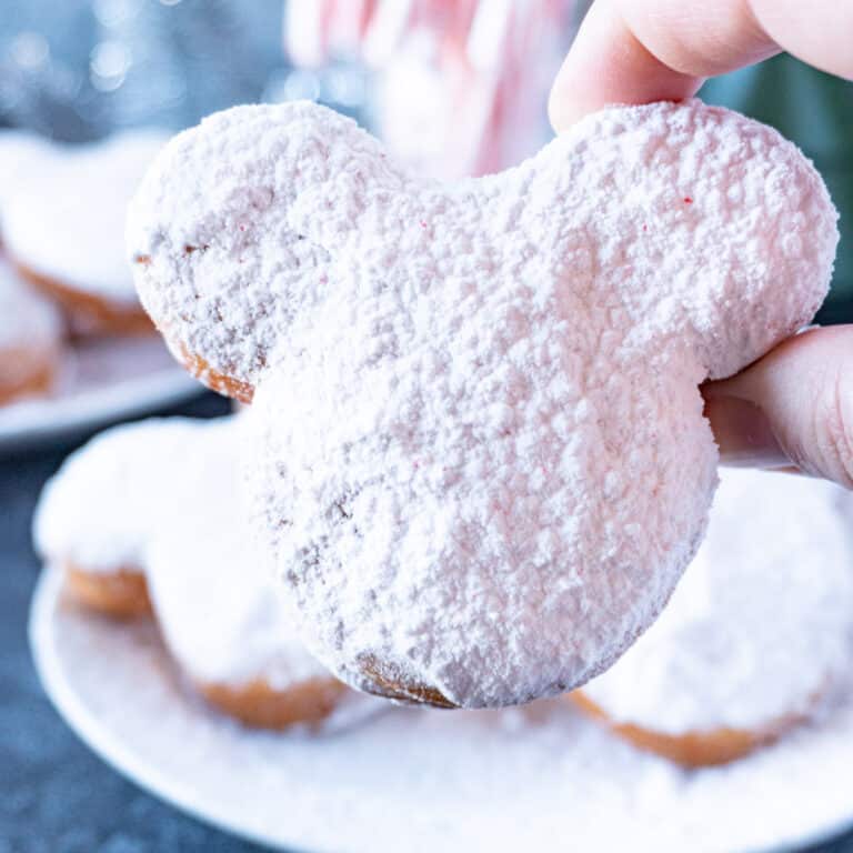 Easy Candy Cane Beignets - Copycat Disneyland Recipe
