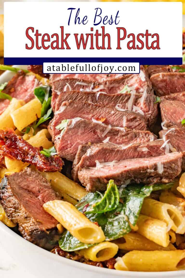 The BEST Steak Pasta - with Creamy Garlic Sauce