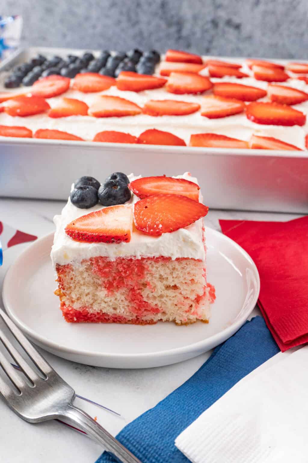 4th of July Flag Cake • A Table Full Of Joy