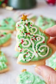 Easy Christmas Tree Cookies- Full recipe + how to decorate!