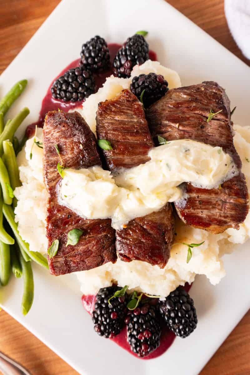 Filet Medallions with Blackberry Sauce • Easy, Decadent, Delicious