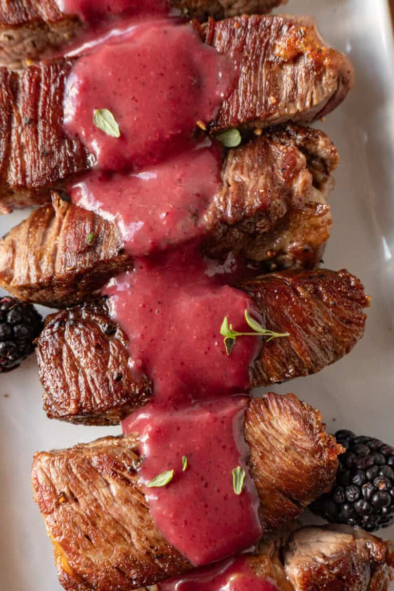 Filet Medallions with Blackberry Sauce • A Table Full Of Joy